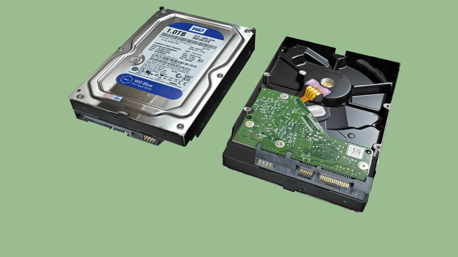 WD Blue 1.0TB PC Hard Drive - High Polygon | 3D Warehouse