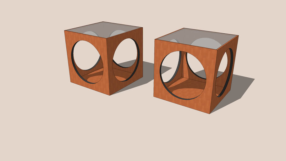 Midcentury modern cube tables by Lane | 3D Warehouse