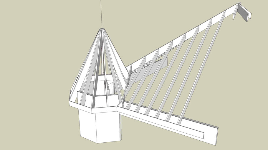 Octagonal Spire on the corner of a Hip Roof | 3D Warehouse