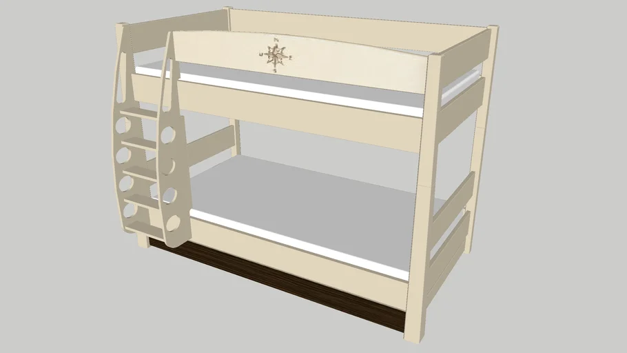 Double bunk bed DAKAR | 3D Warehouse