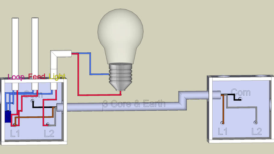 Two Way Lighting Wiring | 3D Warehouse