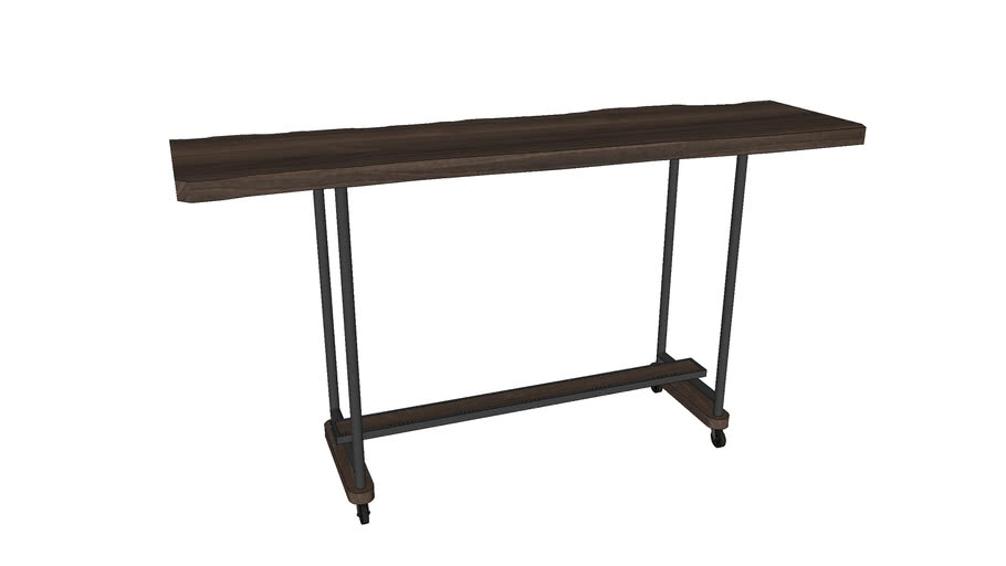 Live Edge Walnut Bar Height Table | 3D Warehouse