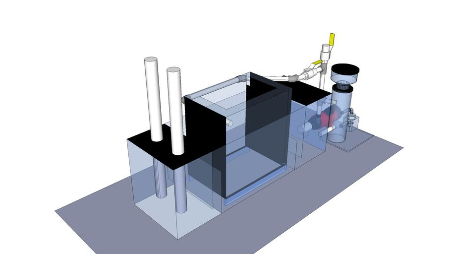 Sump with floating refugium and skimmer | 3D Warehouse
