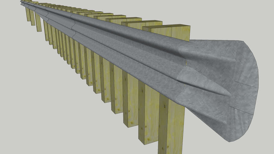 Guardrail_Thrie Beam | 3D Warehouse