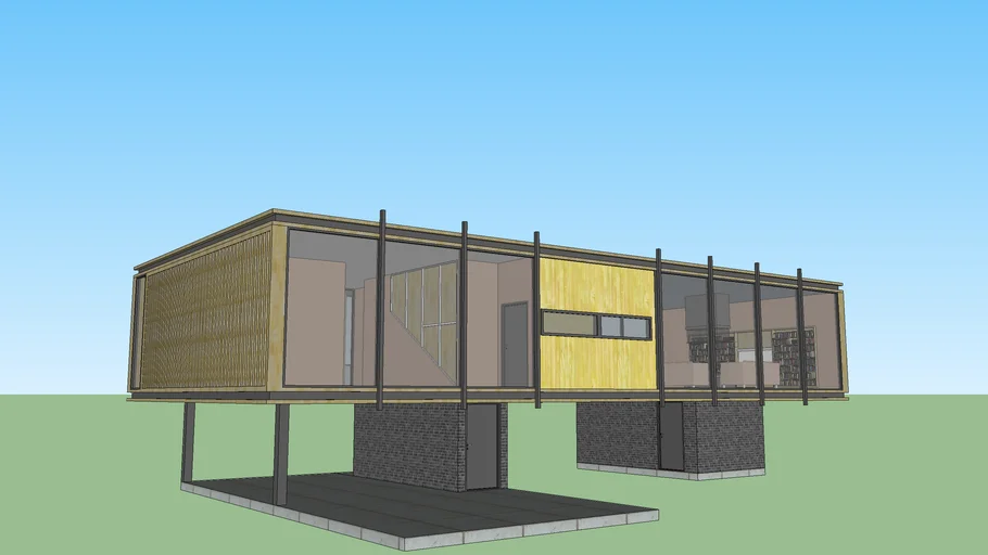 60's Cube Beach House | 3D Warehouse
