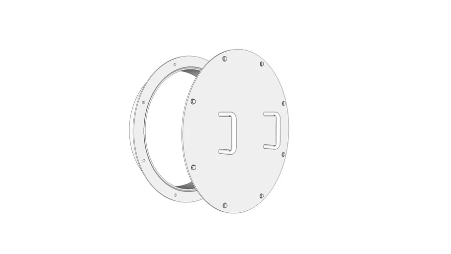 24 Inch Manway Cover with Lid | 3D Warehouse