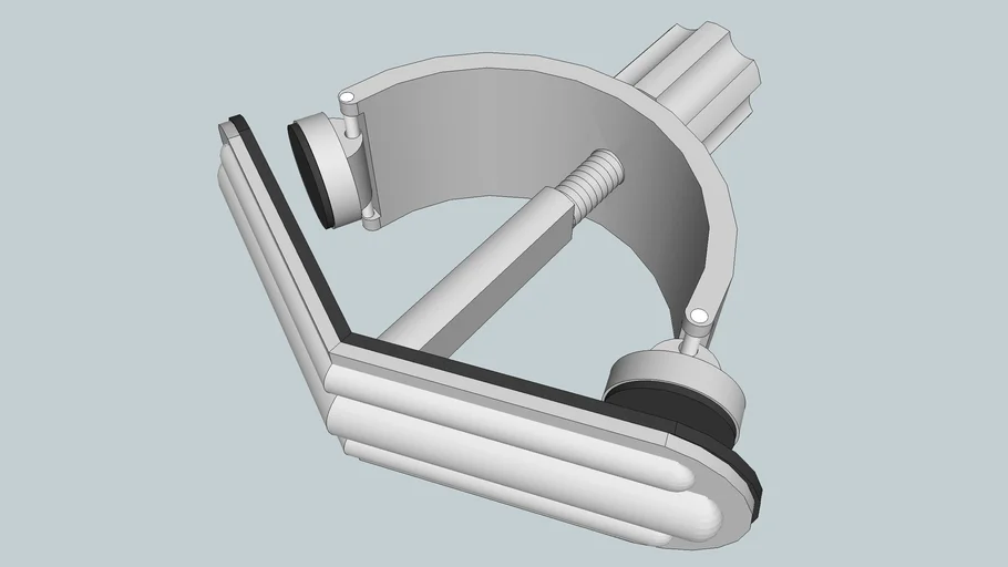 Stainless 135 Degree Plate Glass Clamp ( Old School ) | 3D Warehouse