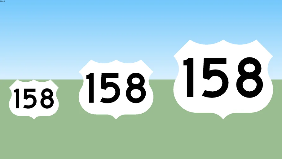 U.S. 158 Sign | 3D Warehouse