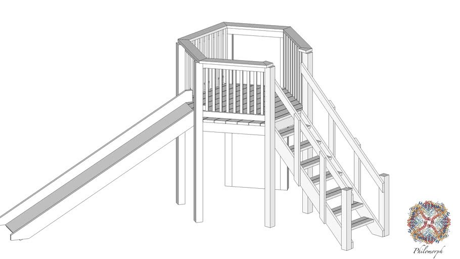 Hexagonal Platform With Slide | 3D Warehouse