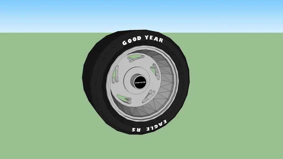 Centerline Wheel with wide-Profile Goodyear Eagle RS tire | 3D Warehouse