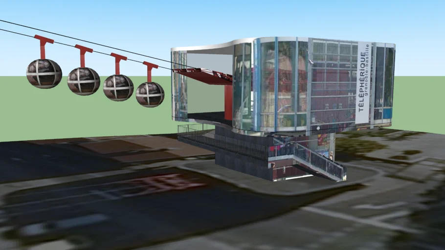 Téléphérique Grenoble - Bastille | 3D Warehouse