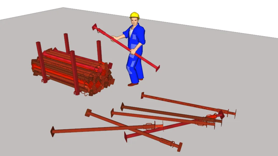 MAN AT WORK ORLANDINI MASSIMO METAL CONTAINER PROPS STORAGE | 3D Warehouse