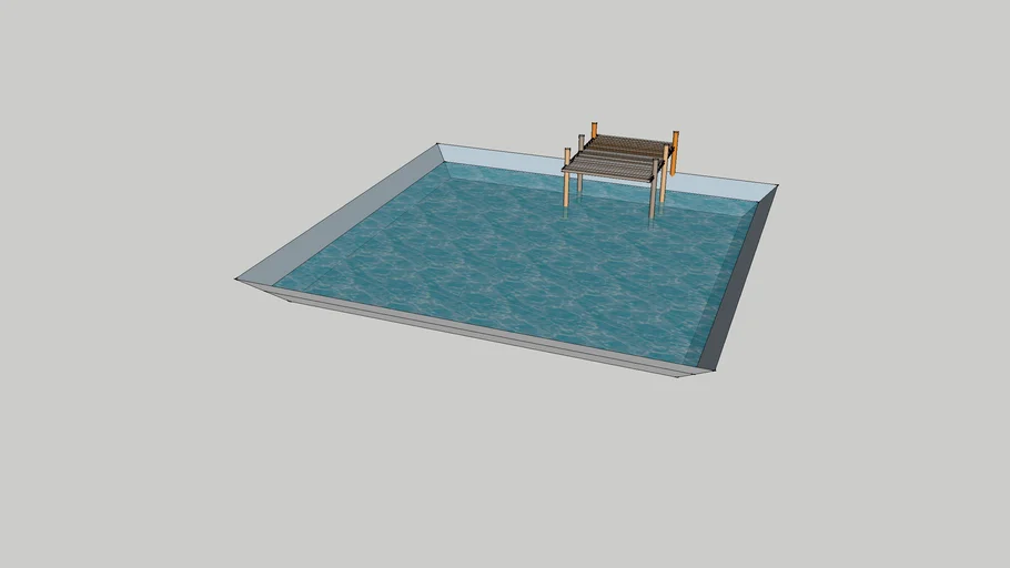 wooden ramp and water | 3D Warehouse