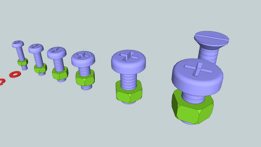 Metric Button Screws | 3D Warehouse