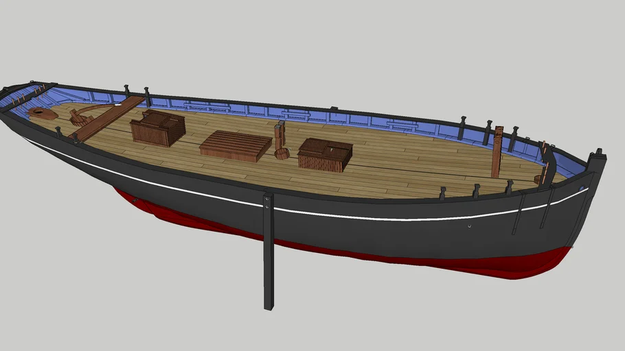 traditional boat of mont st michel bay | 3D Warehouse