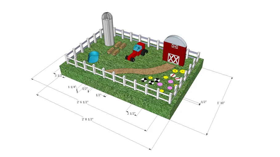 Farm Birthday Cake | 3D Warehouse