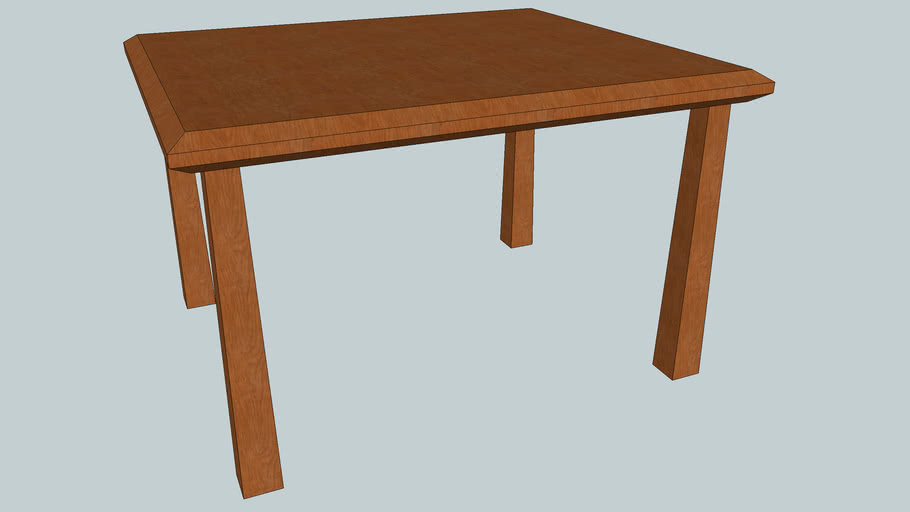 Mesa de Madeira Simples | 3D Warehouse