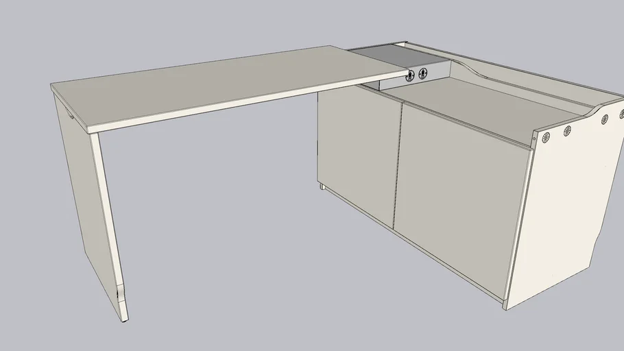 Bisley Swing Desk Right - Open | 3D Warehouse