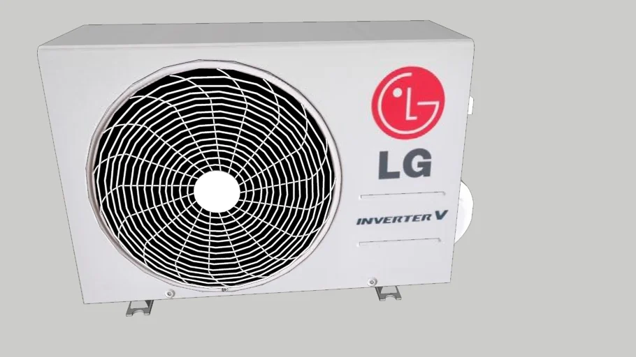 Split system LG Air conditioner ourdoor block | 3D Warehouse
