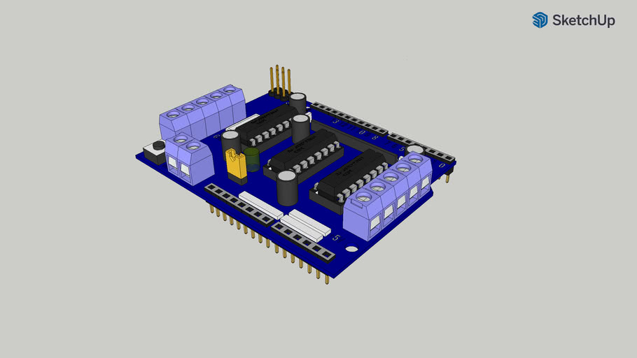 L293D Motor Drive Shield Arduino | 3D Warehouse