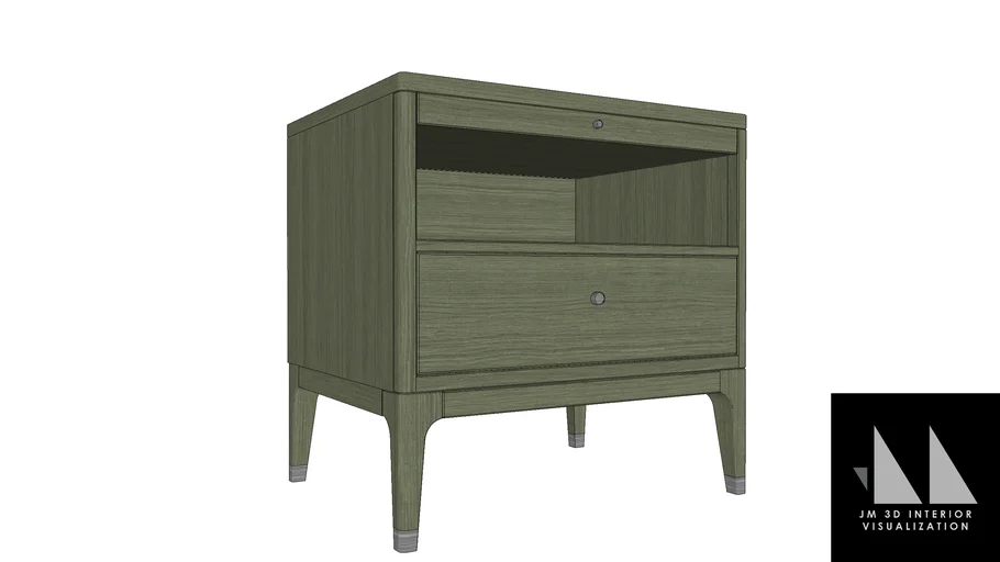 Baker Modern Moment Bedside Table | 3D Warehouse