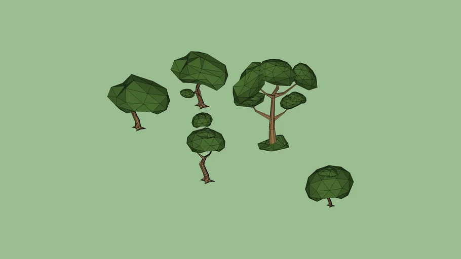 Low poly trees | 3D Warehouse