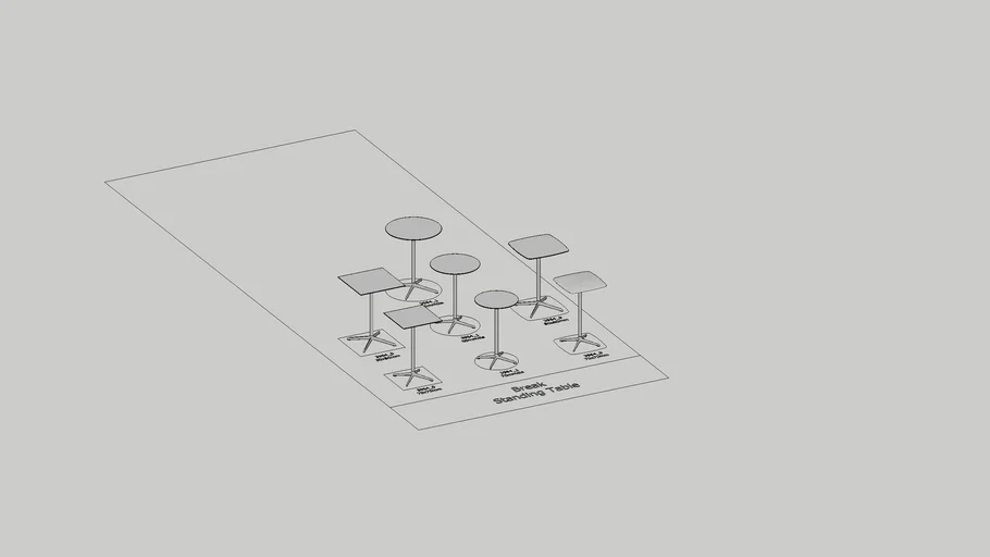 Brunner Break Standing Table | 3D Warehouse
