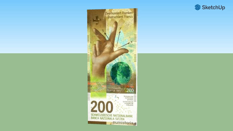 Two hundred Swiss Franc - 200 Chf | 3D Warehouse