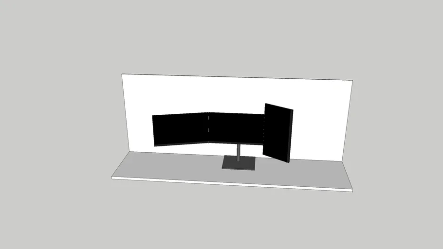 Triple Monitor Setup | 3D Warehouse