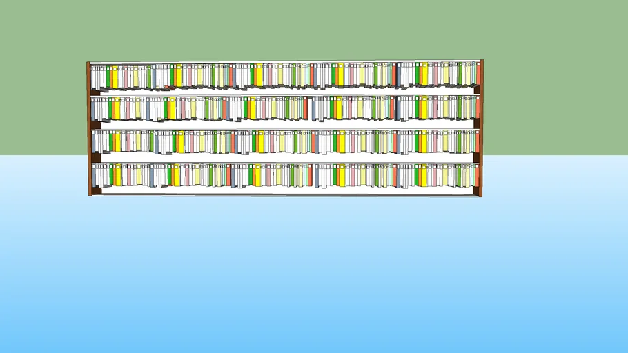 Library Shelving with Books | 3D Warehouse