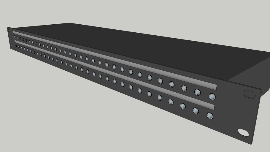 1RU AUDIO PATCH PANEL BROADCAST PANEL | 3D Warehouse