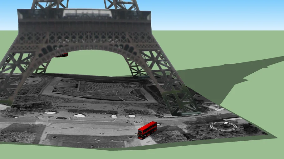 bus met eifeltoren | 3D Warehouse
