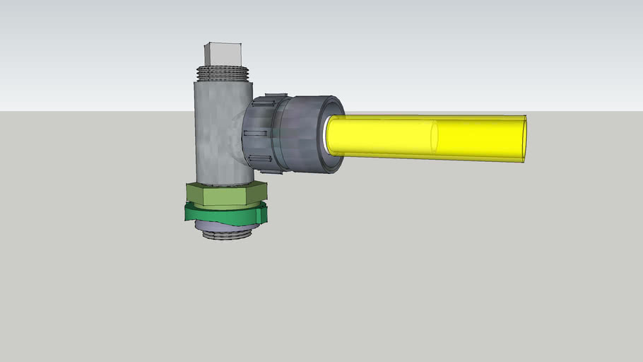 1 Inch Top Tee Gas Service Tee | 3D Warehouse