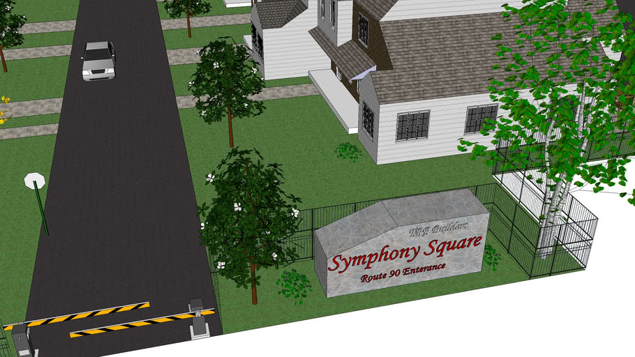 Symphony Square. A gated townhome community. | 3D Warehouse