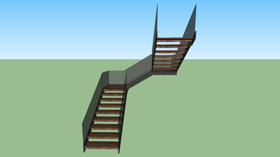 Tangga baja steel iron stairs 2 | 3D Warehouse