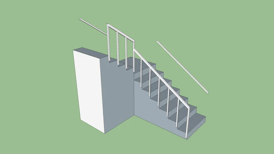 L- shaped stairs | 3D Warehouse