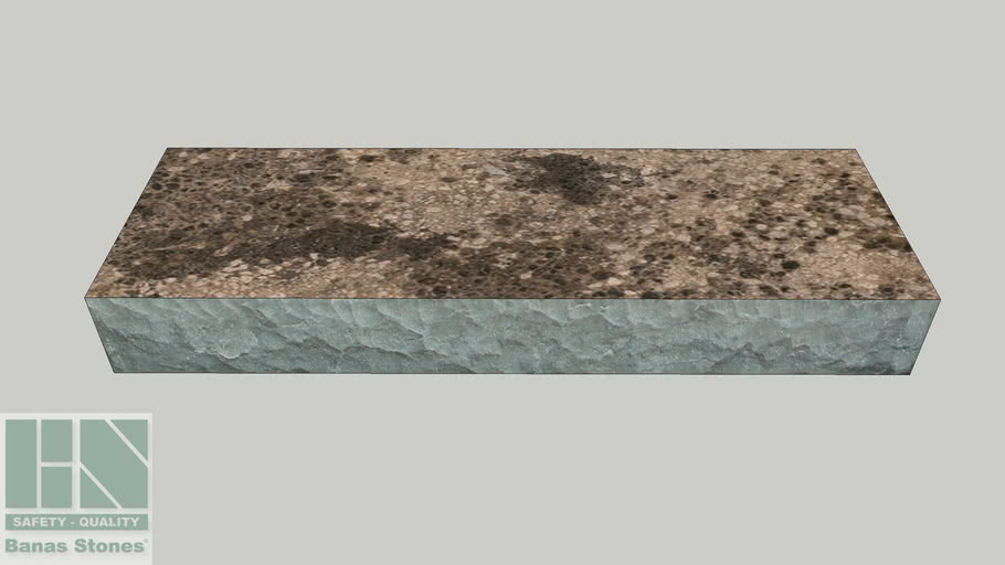 Banas Stones Natural 6' Steps/Risers - 16' x 48' - Algonquin Brown | 3D ...