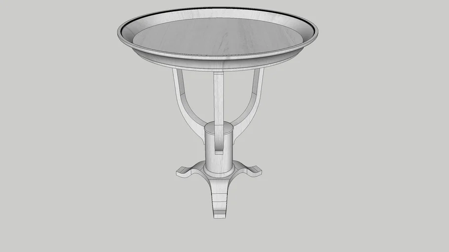 Artisanal Round Lamp Table SKU: 6A28-0641 | 3D Warehouse