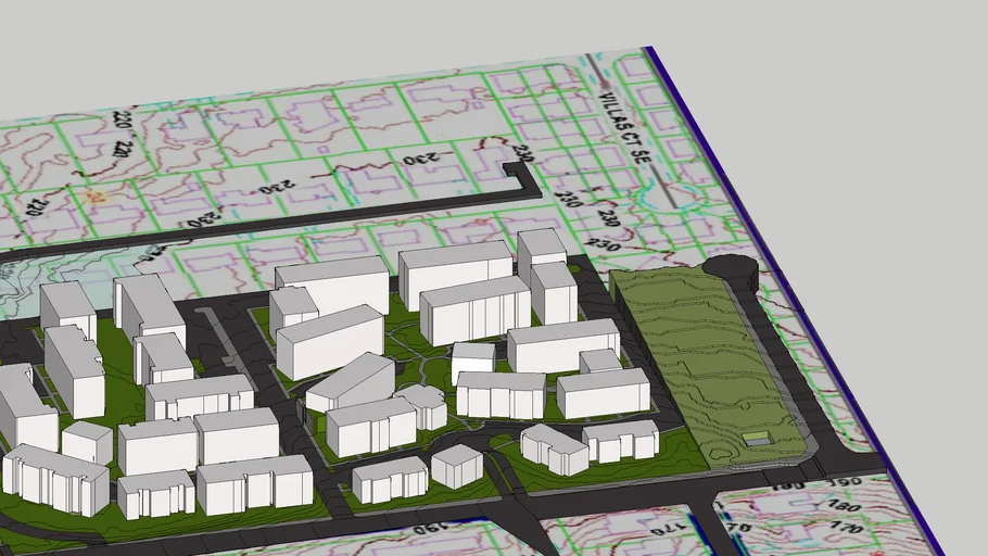 Meridian Place Apartments Contours | 3D Warehouse