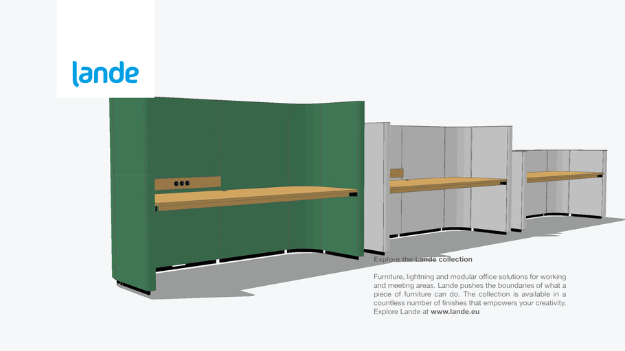 Lande Rondo Lavoro 4 Table Height 110 H1 H2 H3 | 3D Warehouse