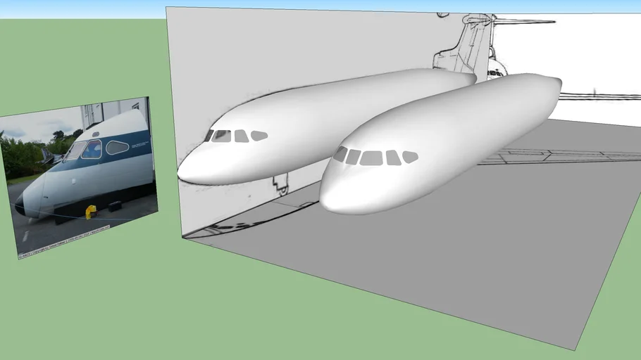 hs 121 trident fuselage (WIP) | 3D Warehouse