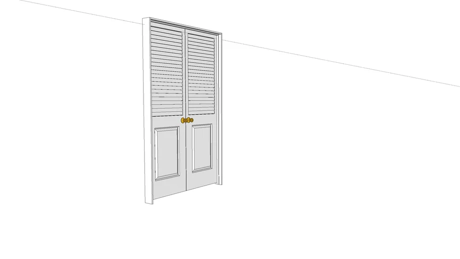 Double Louvre+Door+w+Raised+Panel | 3D Warehouse