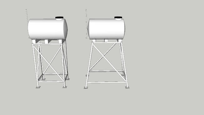 Water tank on stand 1 | 3D Warehouse