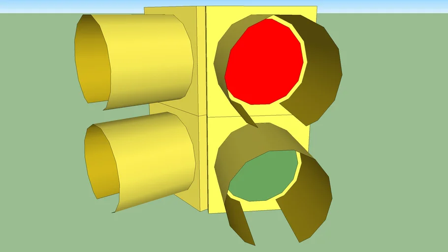 Parking lot exit traffic light | 3D Warehouse