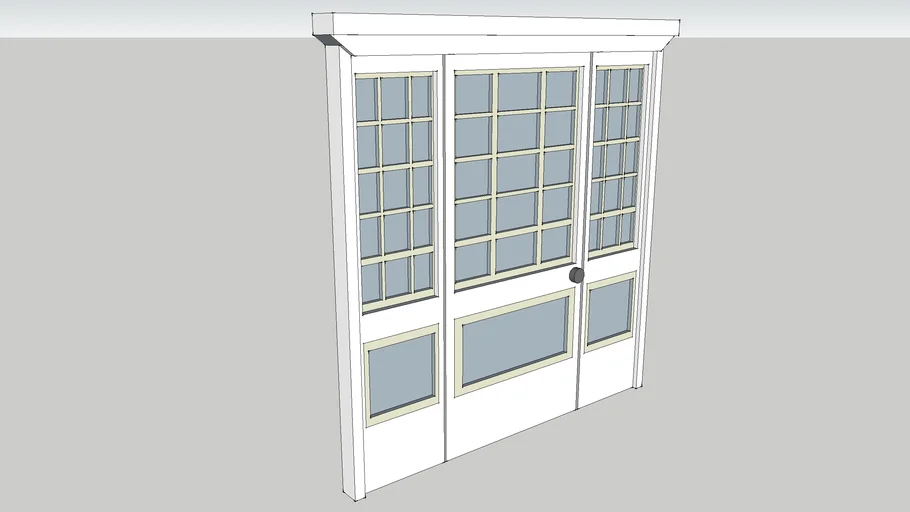 Door with windows | 3D Warehouse