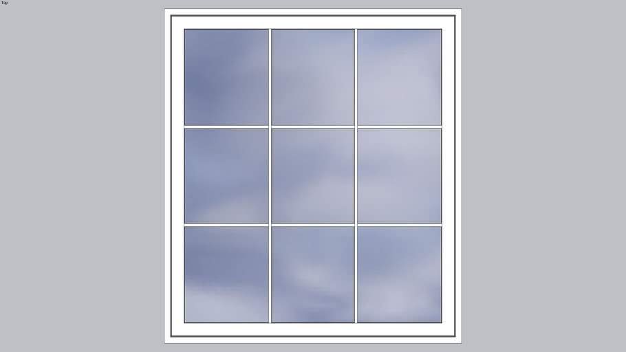 48'x54' Fixed Window 2 Mullions | 3D Warehouse