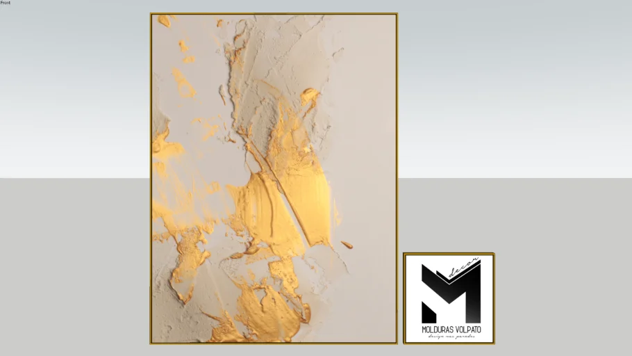 QUADRO ABSTRACT TEXTURE GOLD | 3D Warehouse