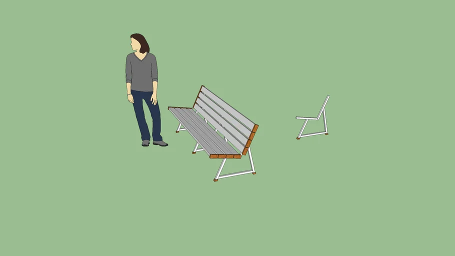 Steel Bench | 3D Warehouse