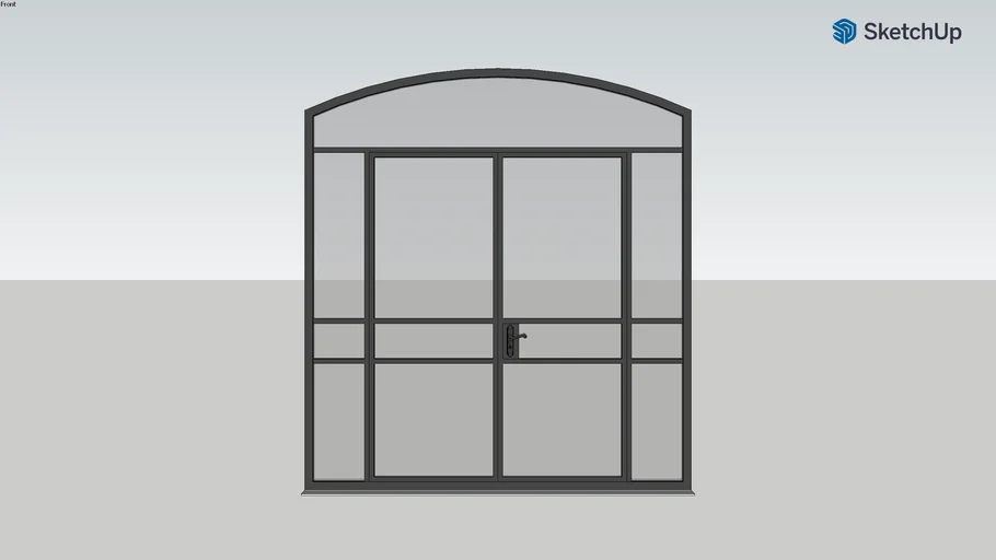 Glass Door with Arc | 3D Warehouse
