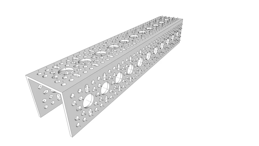 U-Channel 288mm (11 Hole) | 3D Warehouse